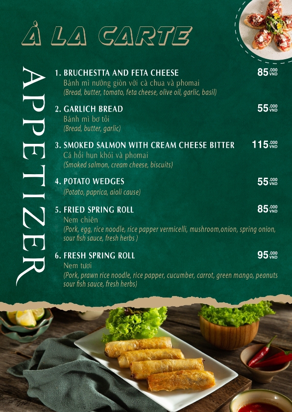 May Restaurant Menu - May Restaurant