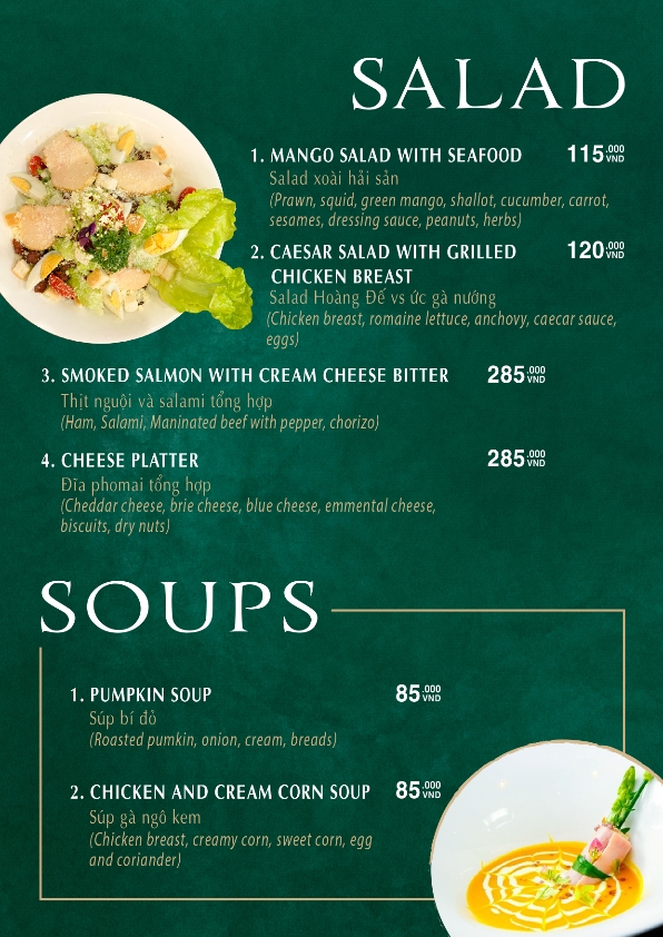 May Restaurant Menu - May Restaurant